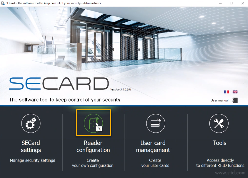 Créer une configuration de lecteur de codes QR STid